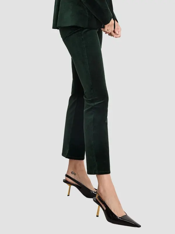 Good American Good Stretch-velvet High-rise Kick-flare Pants