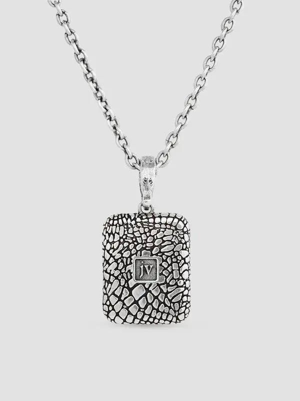John Varvatos Snakeskin Sterling & Tiger's Eye Pendant Necklace