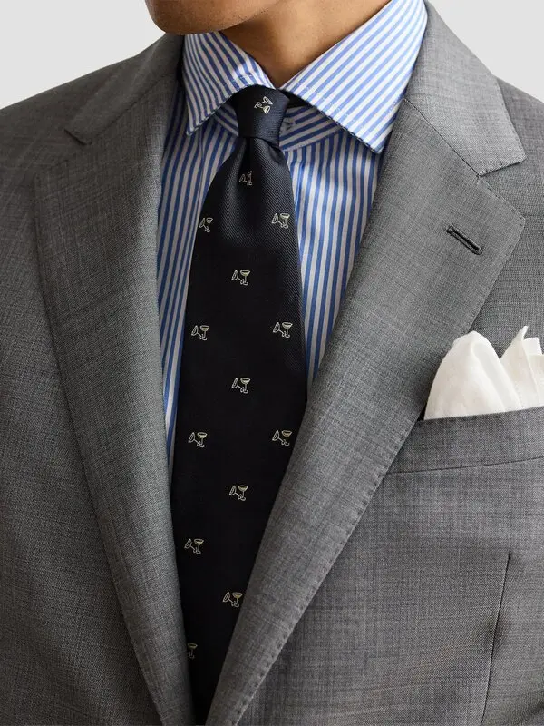 Ralph Lauren Purple Label Martini Cocktail Silk Repp Tie