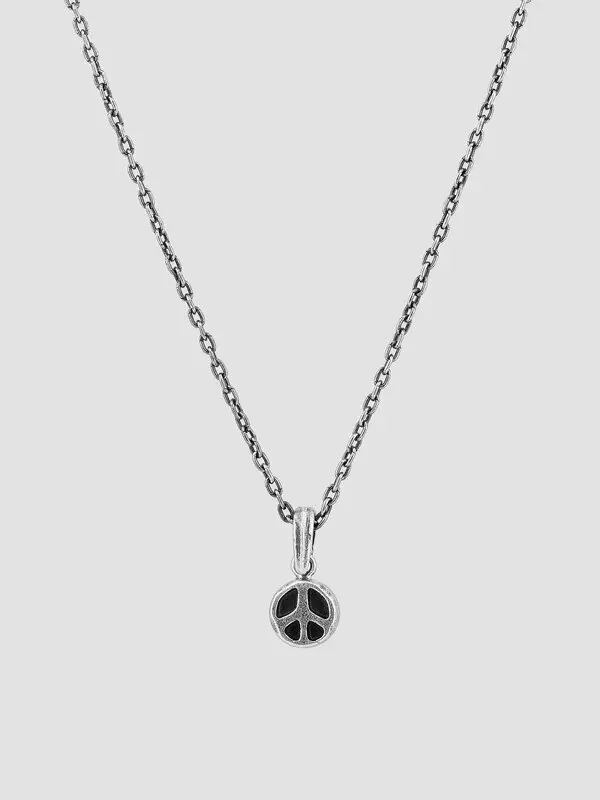John Varvatos Artisan Sterling Silver Peace Pendant Necklace