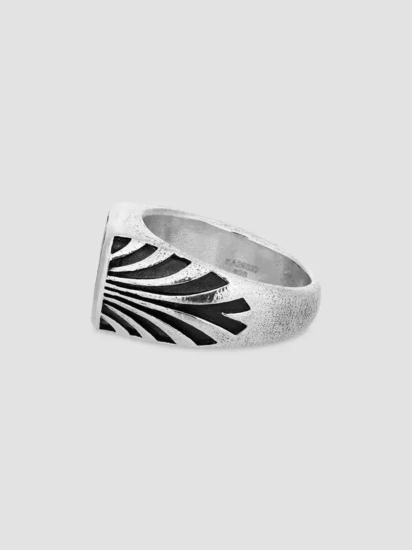 John Varvatos Deco Sterling Silver & Lapis Lazuli Signet Ring
