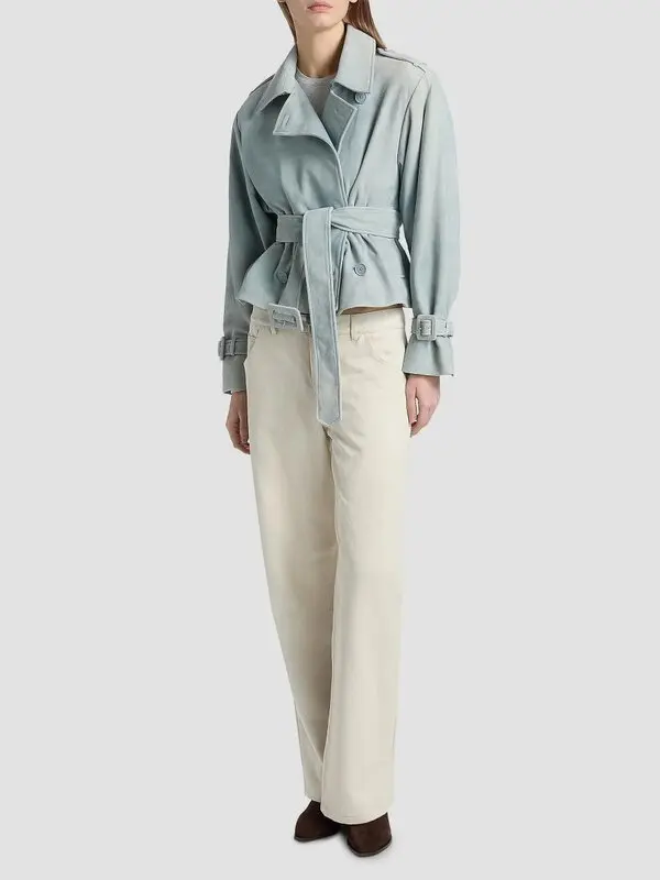 LAMARQUE Dhana Denim Crop Trench Coat