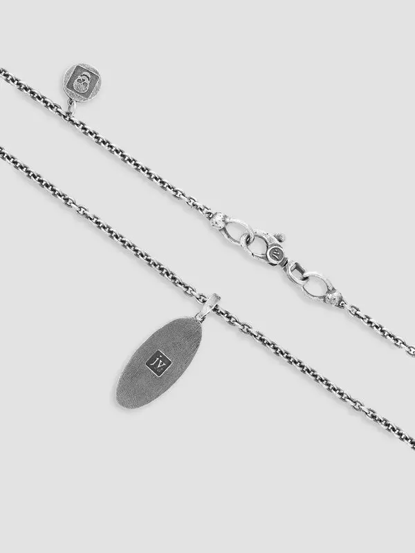 John Varvatos Deco Sterling Silver & 0.15 Tcw Black Diamond Pendant Necklace