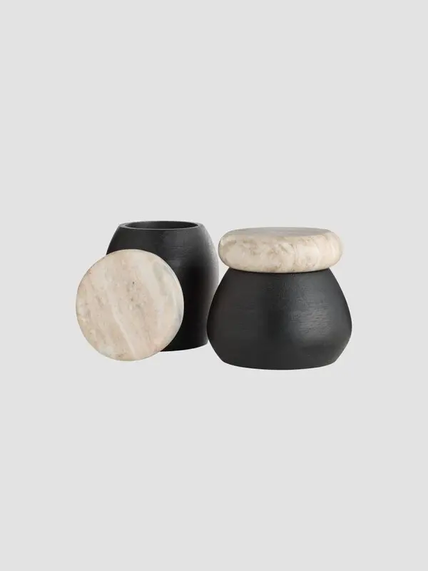 ARTERIORS Noelle Mango Wood & Marble Containers