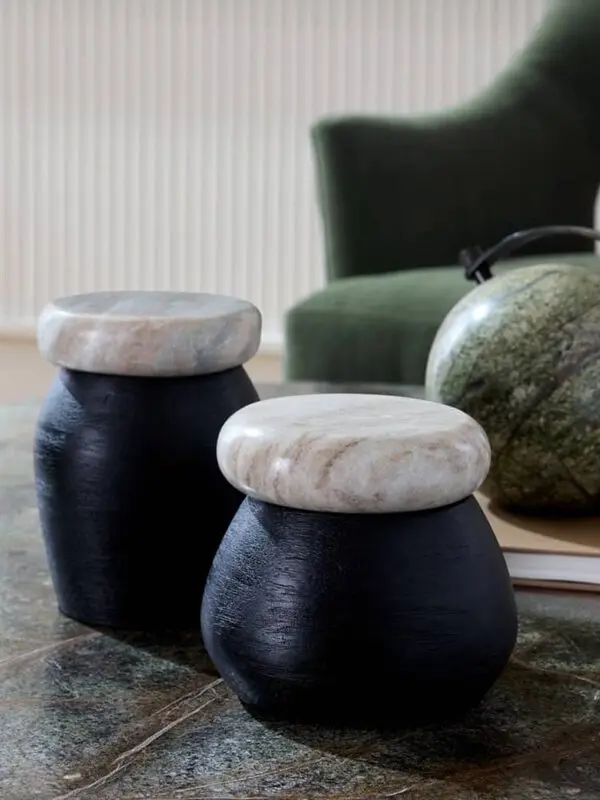 ARTERIORS Noelle Mango Wood & Marble Containers