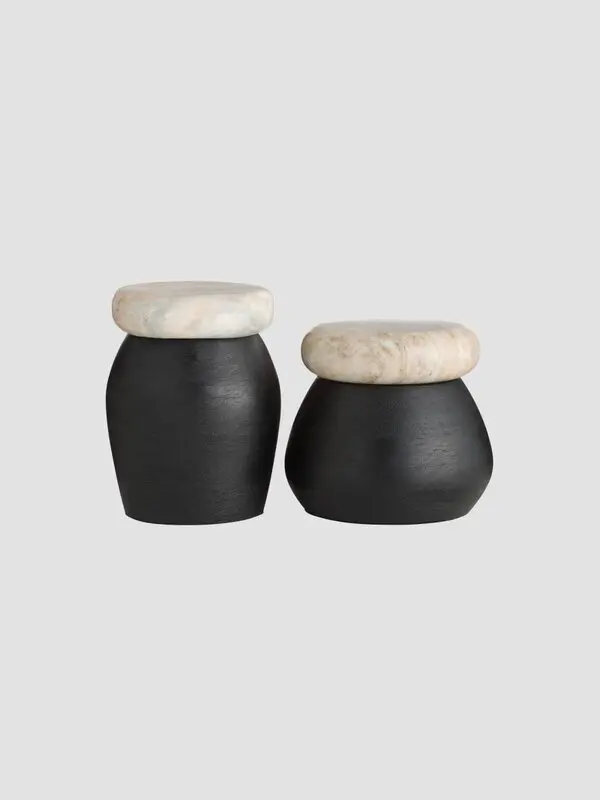 ARTERIORS Noelle Mango Wood & Marble Containers