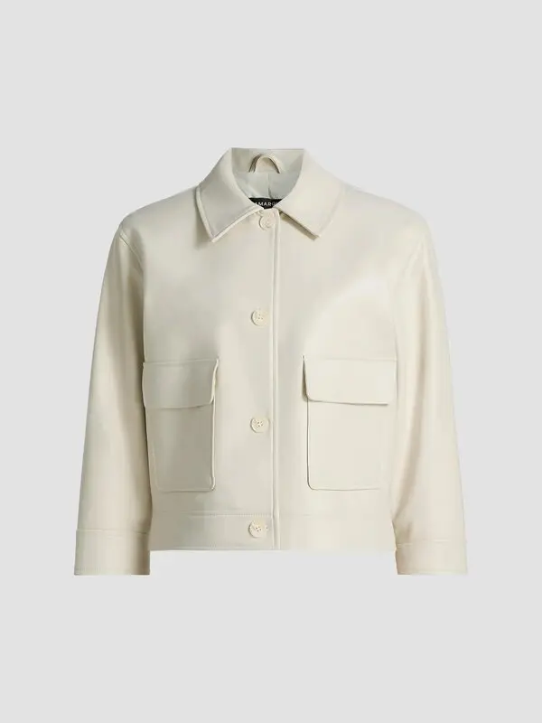 LAMARQUE Elara Faux Leather Shirt Jacket