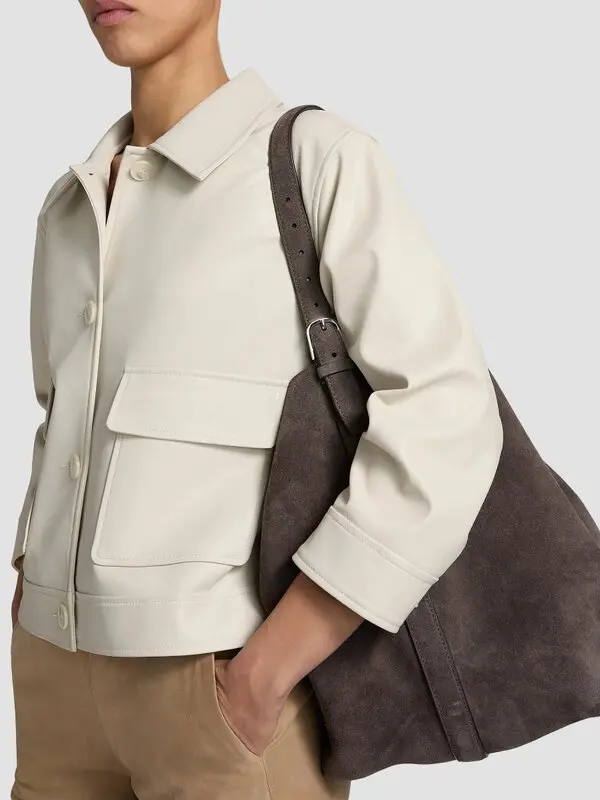 LAMARQUE Elara Faux Leather Shirt Jacket