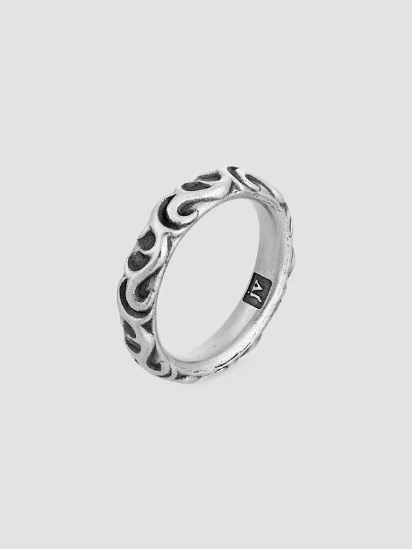 John Varvatos Gothic Sterling Silver Band