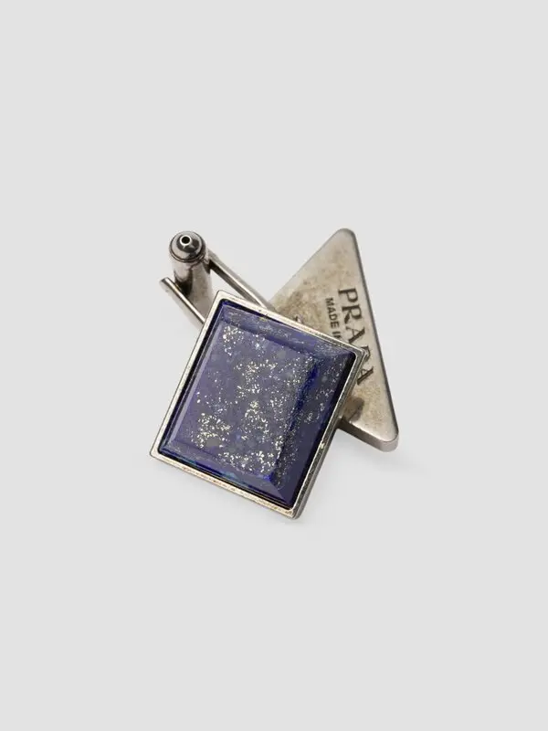 Prada Metal And Semi-precious Stone Cufflinks - Blue
