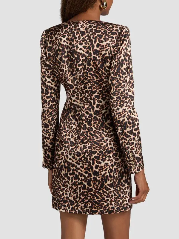 Generation Love Odelia Leopard-print Satin Minidress