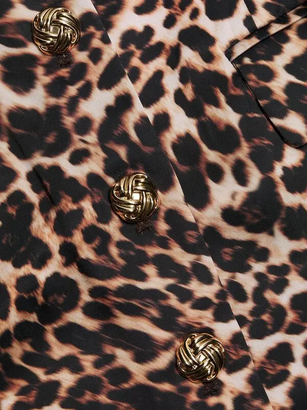Generation Love Odelia Leopard-print Satin Minidress
