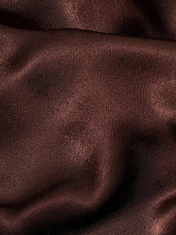 LAMARQUE Baila Strapless Satin Scarf Top - Brown