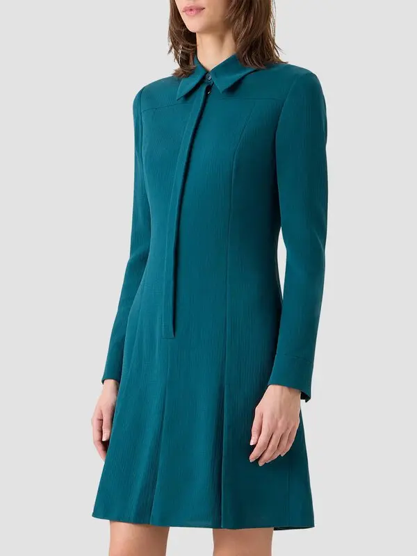 Akris Cotton-silk Seersucker Shirtdress