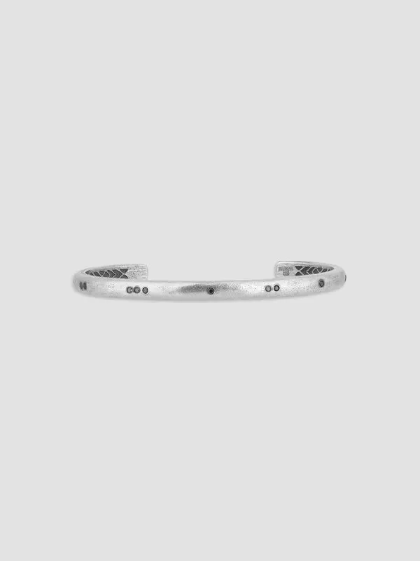 John Varvatos Stardust Sterling Silver & 0.16 Tcw Black Diamond Cuff