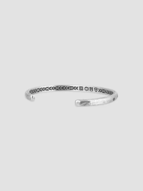 John Varvatos Stardust Sterling Silver & 0.16 Tcw Black Diamond Cuff