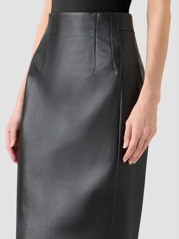 Akris Leather Pencil Skirt