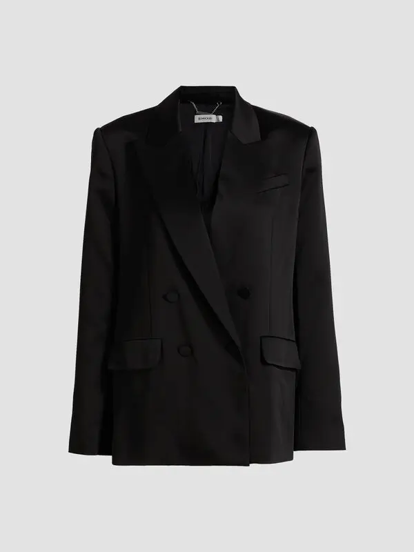 Simkhai Norah Satin Double-breasted Blazer