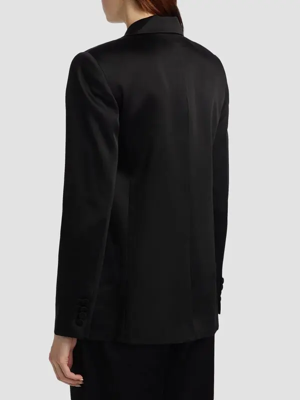 Simkhai Norah Satin Double-breasted Blazer