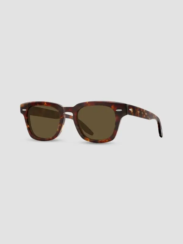 Barton Perreira Frederick 47mm Rectangular Sunglasses - Brown