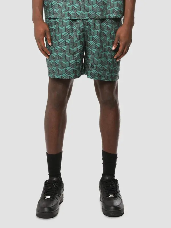 PURPLE BRAND Resort Monogram Elasticized Shorts