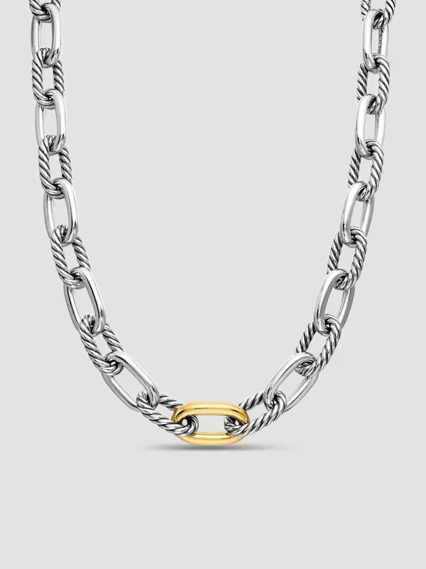David Yurman Dy Madison Chain Necklace In Sterling - Multi