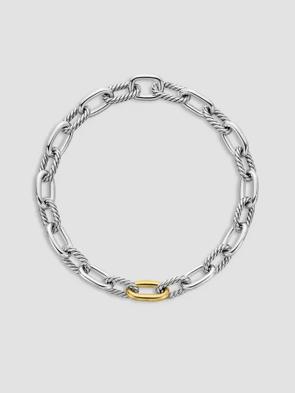 David Yurman Dy Madison Chain Necklace In Sterling - Multi