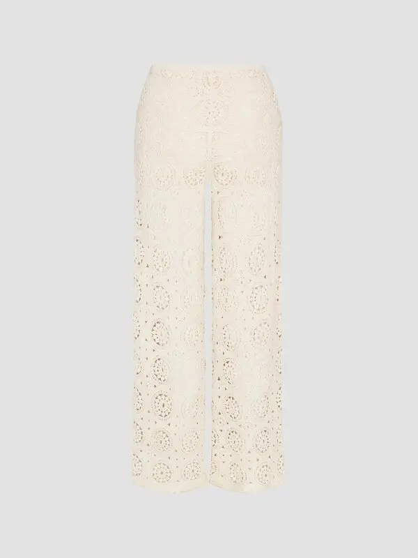 FRAME Crochet Cotton Pants