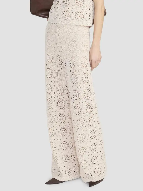 FRAME Crochet Cotton Pants