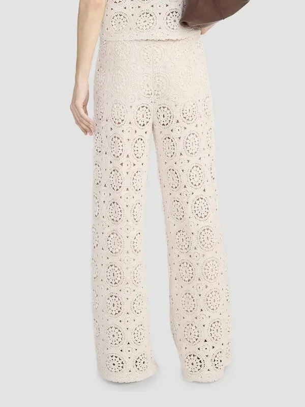FRAME Crochet Cotton Pants