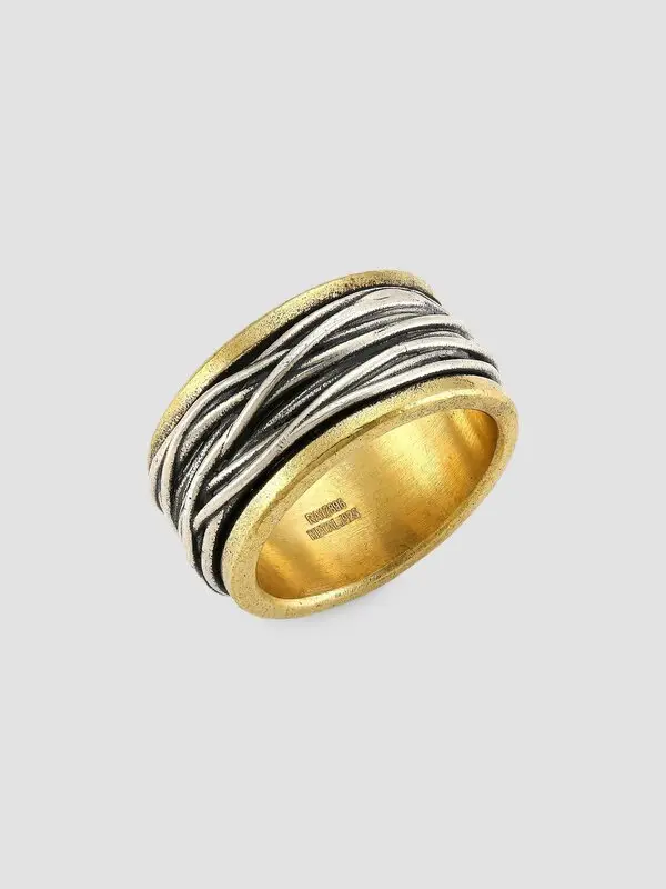 John Varvatos Artisan Metals Brass & Sterling Ring