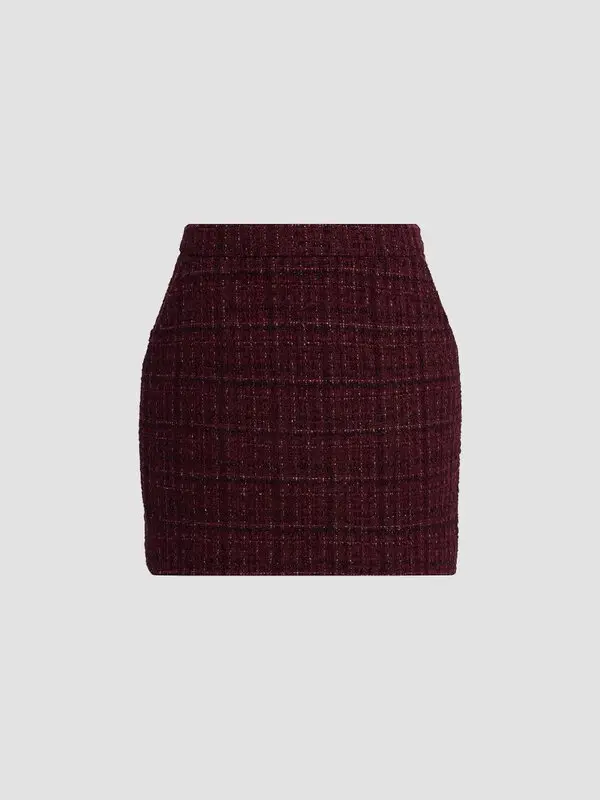 Generation Love Kendra Cotton-blend Metallic Tweed Miniskirt