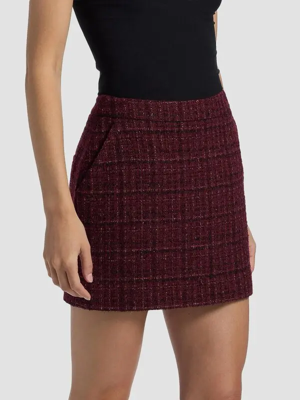 Generation Love Kendra Cotton-blend Metallic Tweed Miniskirt