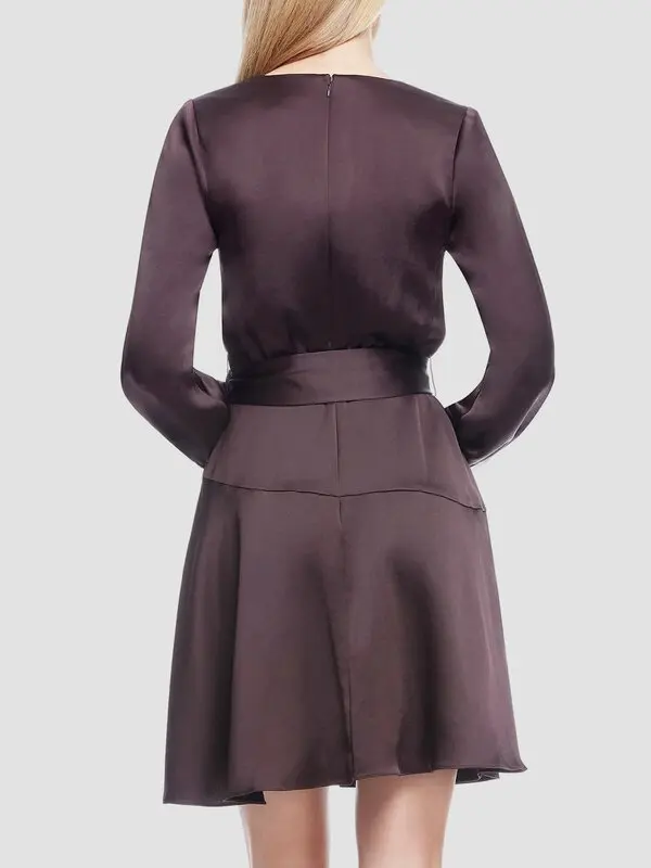 Dress The Population Darla Satin Tie-waist Minidress