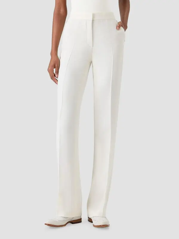 Akris Carl Linen-virgin Wool Straight-leg Pants