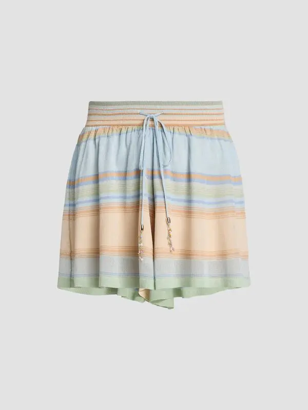 Zimmermann Indra Striped Shorts - Blue Multi