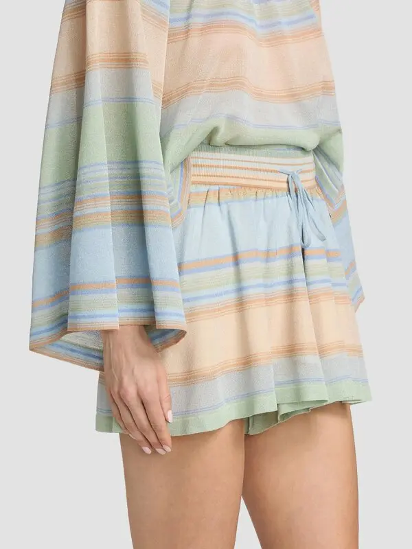 Zimmermann Indra Striped Shorts - Blue Multi