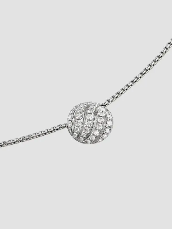 David Yurman Sculpted Cable Pendant Necklace In Sterling Silver