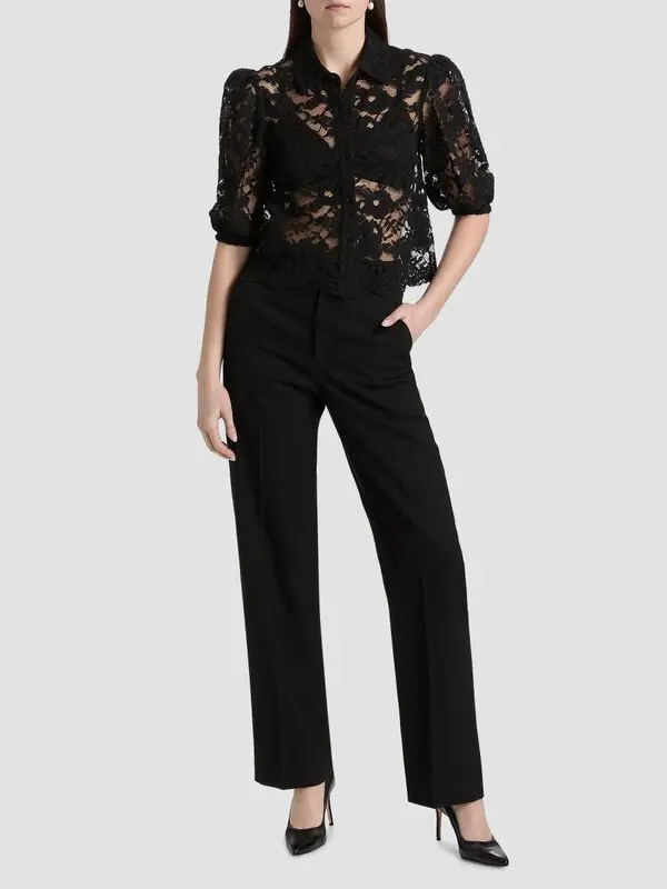 Generation Love Tammy Floral Lace Shirt - Black