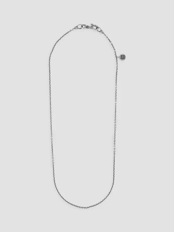 John Varvatos Artisan Sterling Skull Clasp Necklace