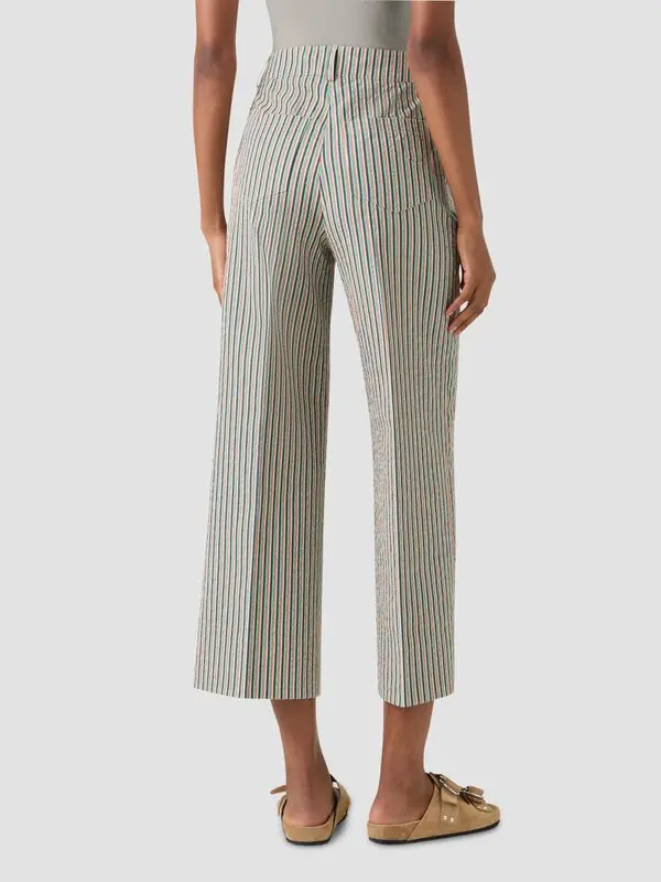 Akris Chiara Seersucker Crop Pants