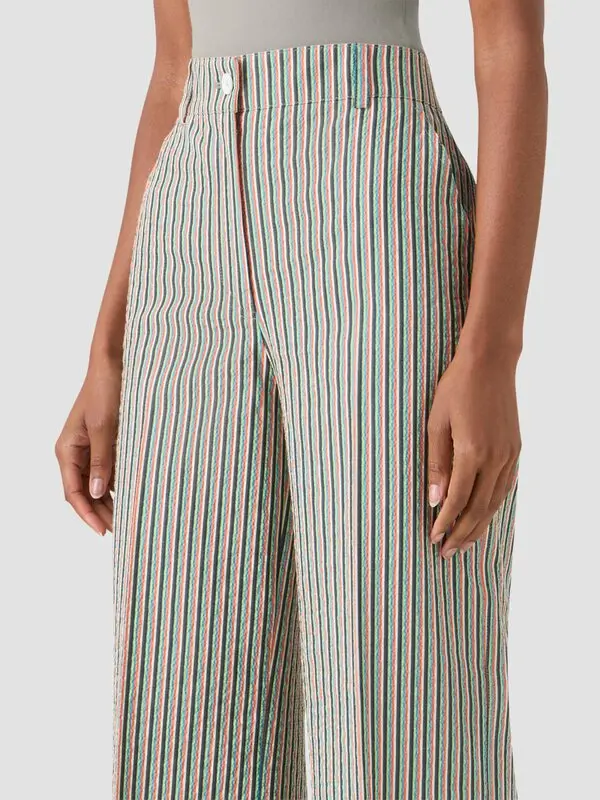 Akris Chiara Seersucker Crop Pants