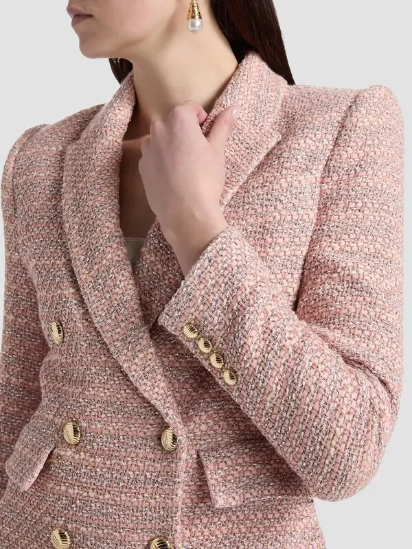 Generation Love Arielle Tweed Double-breasted Blazer