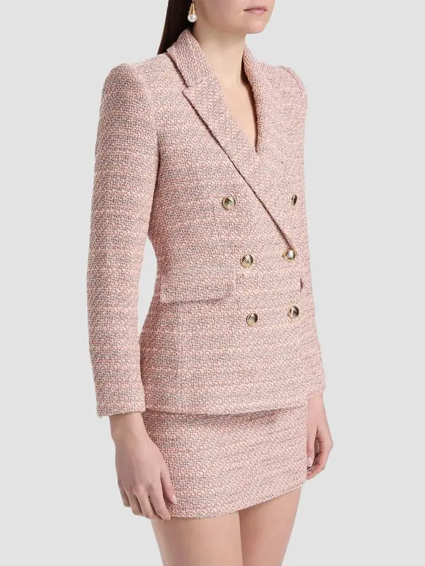 Generation Love Arielle Tweed Double-breasted Blazer