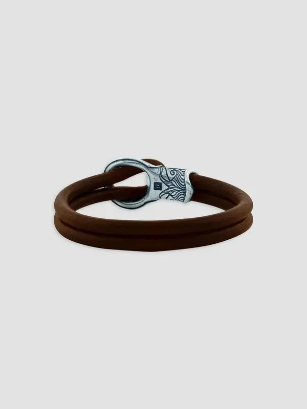 John Varvatos Sterling & Leather Double-strand Bracelet