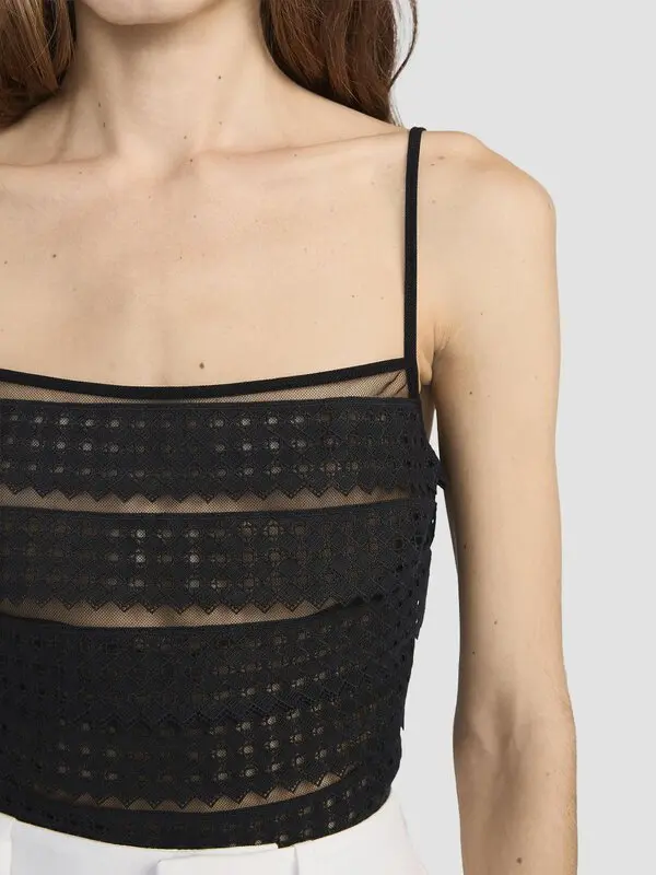 FRAME The Lattice Crochet Camisole