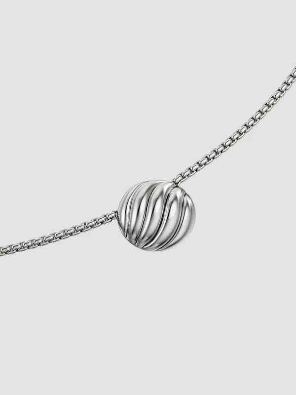 David Yurman Sculpted Cable Pendant Necklace In Sterling 10mm