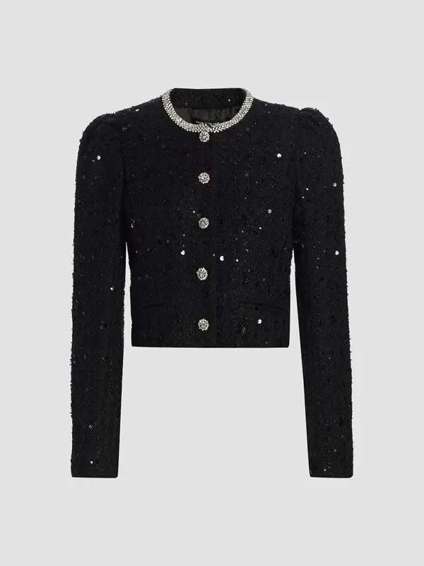 Generation Love Chiara Crystal-embellished Tweed Jacket