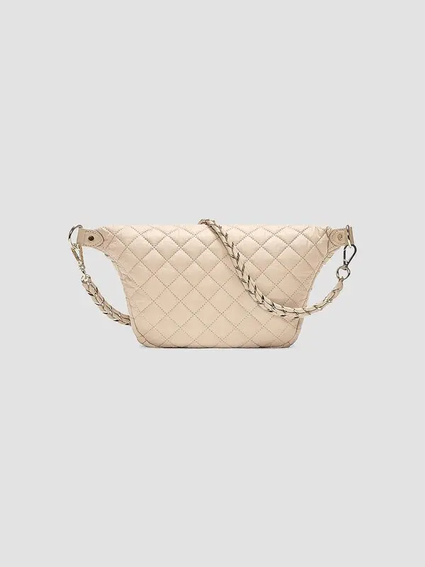 Mz Wallace Crosby Small Quilted Crossbody Bag - Buff