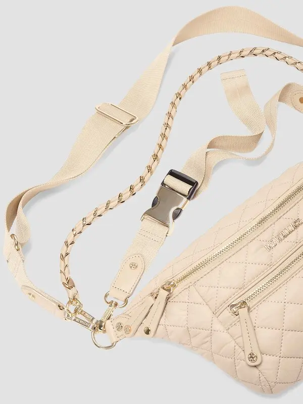 Mz Wallace Crosby Small Quilted Crossbody Bag - Buff